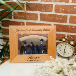 Engraved Wood Landscape Picture Frames for Graduation | Van Horlick's